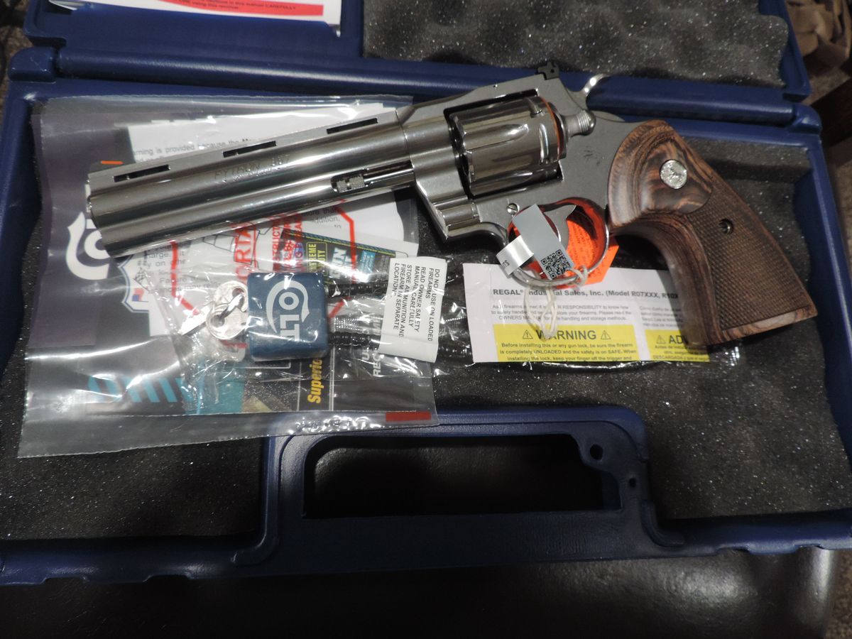 Colt Python Stainless 357 New Edition New In Box No Reserve .357 Magnum ...