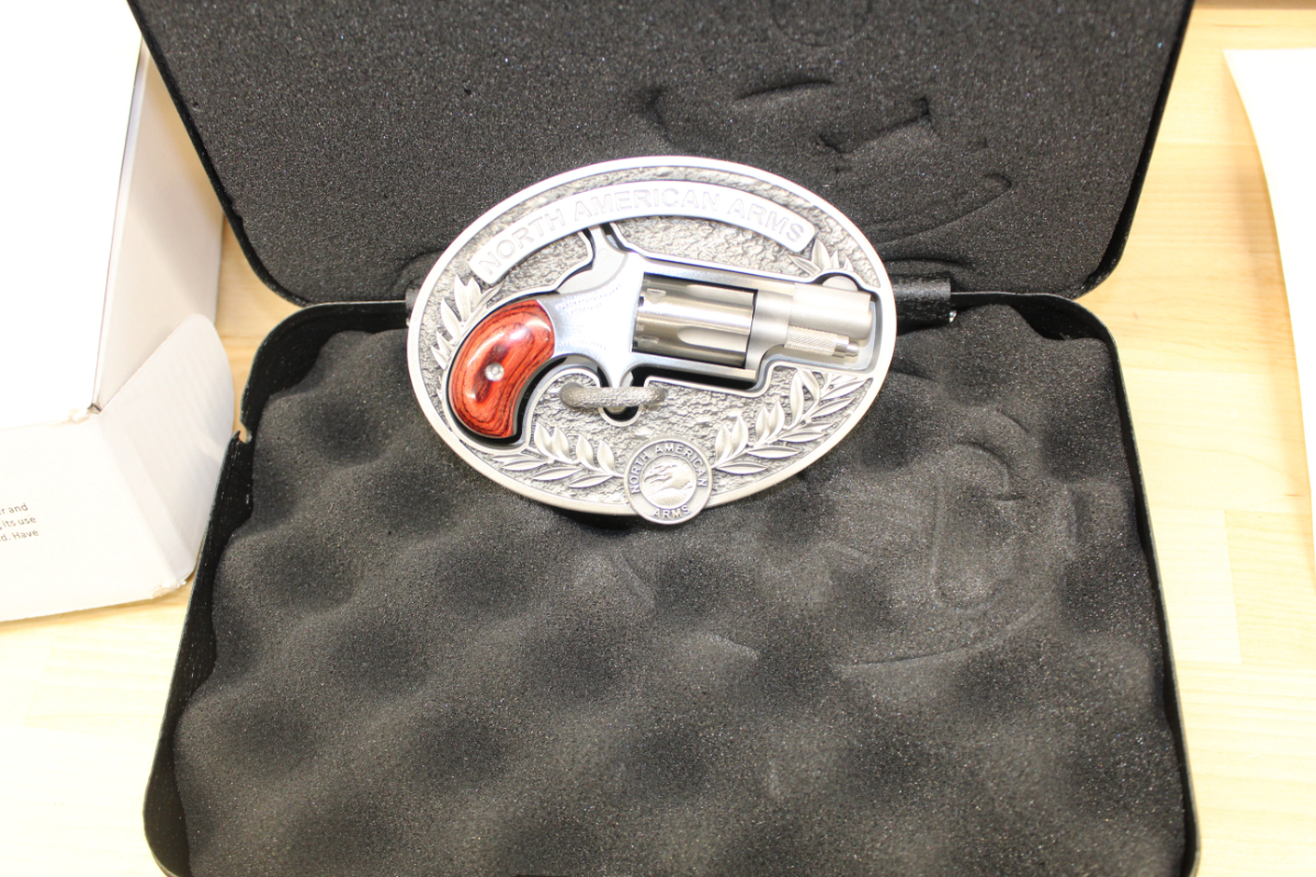 North American 22 L.R. Belt Buckle Gun With Gun Safe New In The Box .22 ...