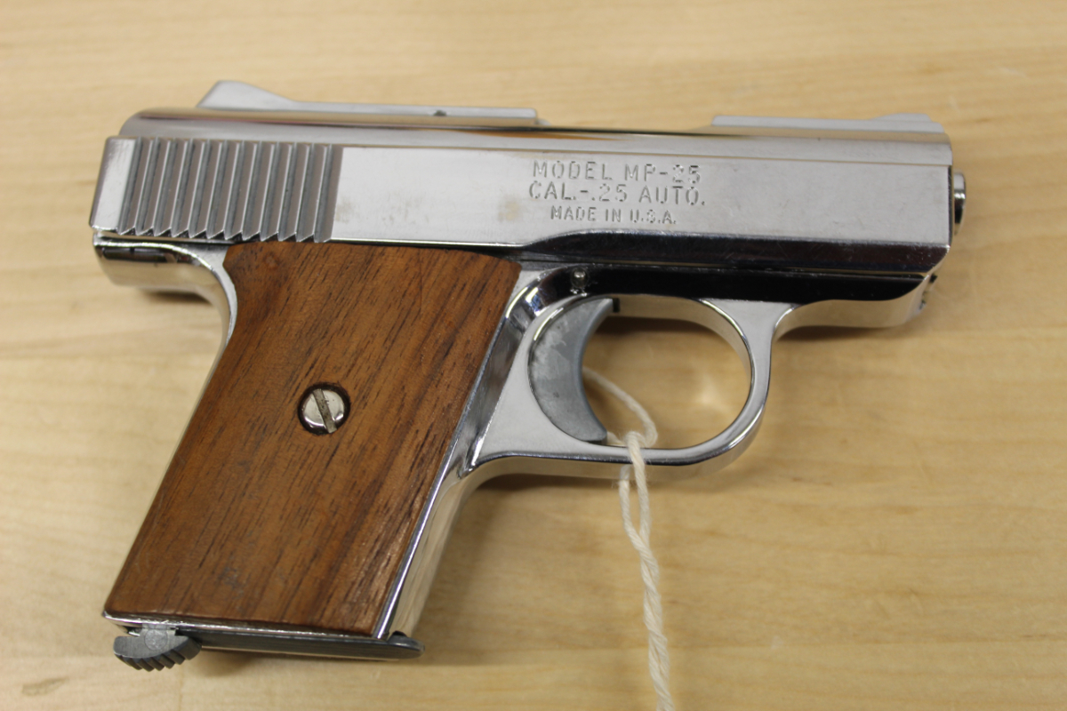 Raven 25 Caliber Nickel Pistol In Great Condition No Reserve .25 Acp ...