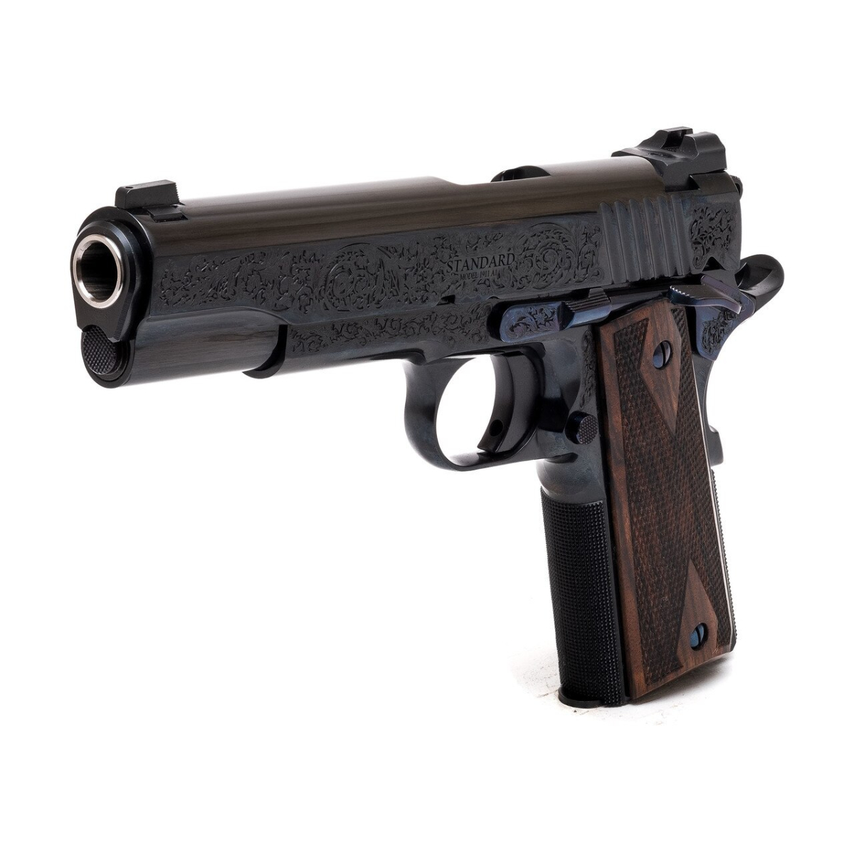 Standard Mfg. 1911 - Royal Blue Finish w/C-Coverage Engraving FACTORY ...