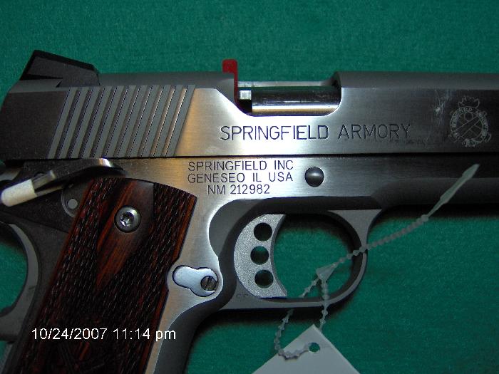Springfield Armory (Geneseo, Il) 1911-A1 Stainless Loaded Combat W ...