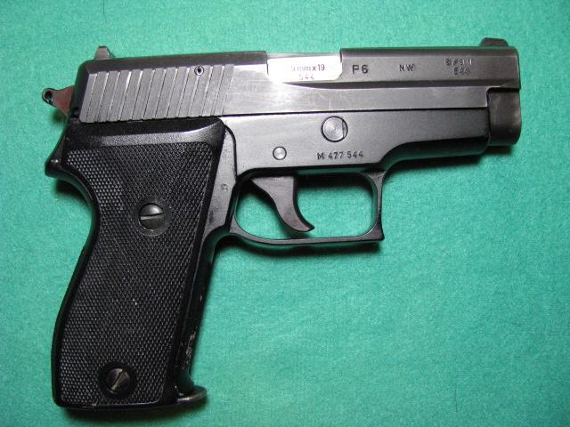 Sig Sauer P6 (P225) W/ Leather Holster & 2 Mags For Sale at GunAuction ...