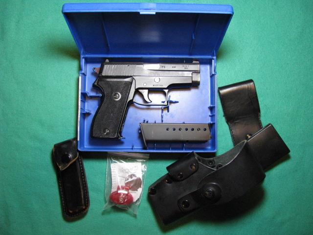 Sig Sauer P6 (P225) W/ Leather Holster & 2 Mags For Sale at GunAuction ...
