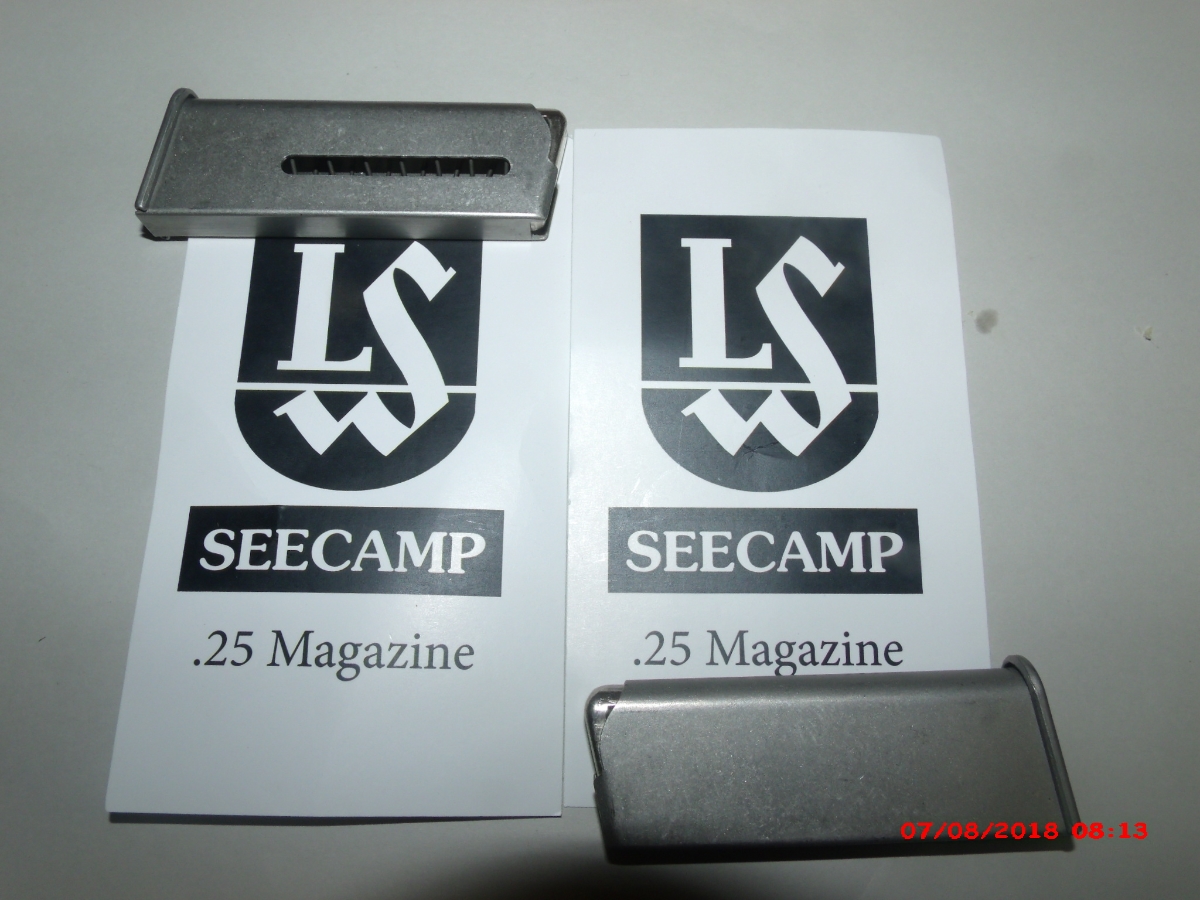 L.W.S. Seecamp Magazine Stainless Steel 7 Round .25 Acp For Sale at ...