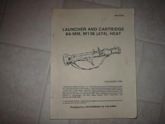 At4 Launcher And Manual For Sale at GunAuction.com - 8200493