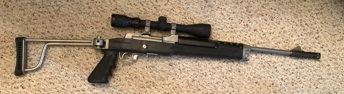 Ruger Mini Thirty Stainless With Folding Stock 7.62x39 With Scope And ...