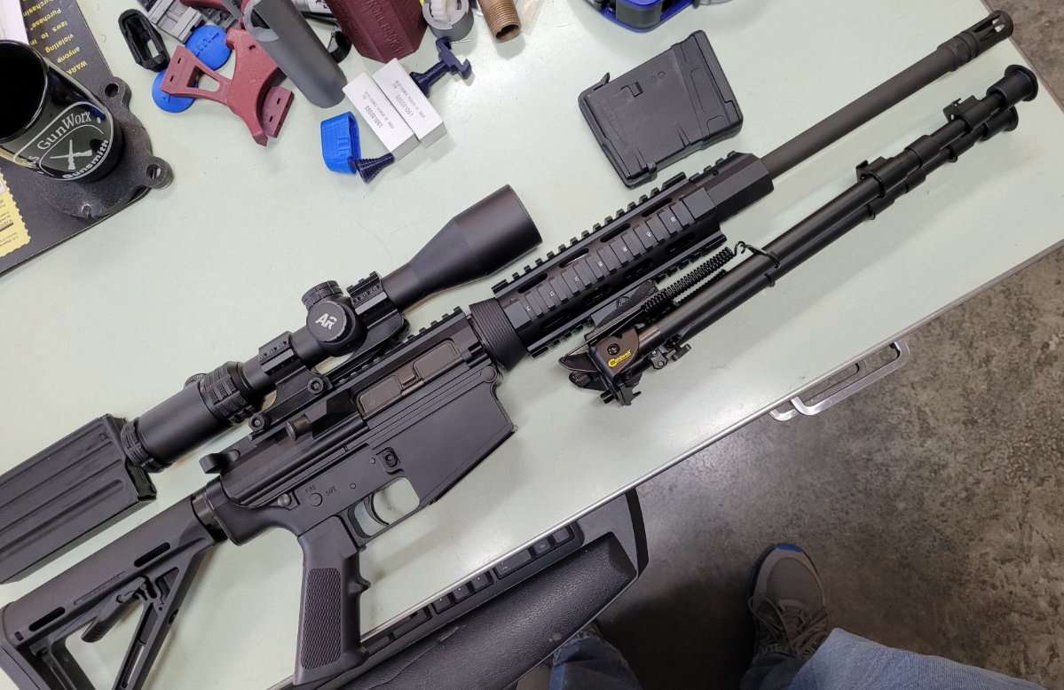 A DPMS LR-308 in Excellent condition with 3-12X44 scope and bi-pod .308 ...