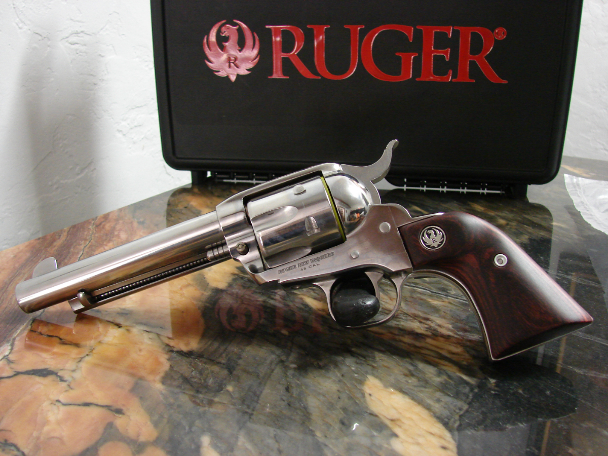 Ruger Vaquero 45 LC HIGH GLOSS STAINLESS New in the Box .45 Long Colt ...