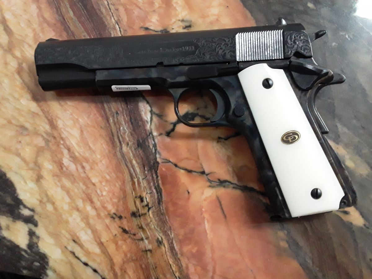 Charles Daly CD 1911 Case Color Masterpiece and ENGRAVED 45 ACP BLOW ...