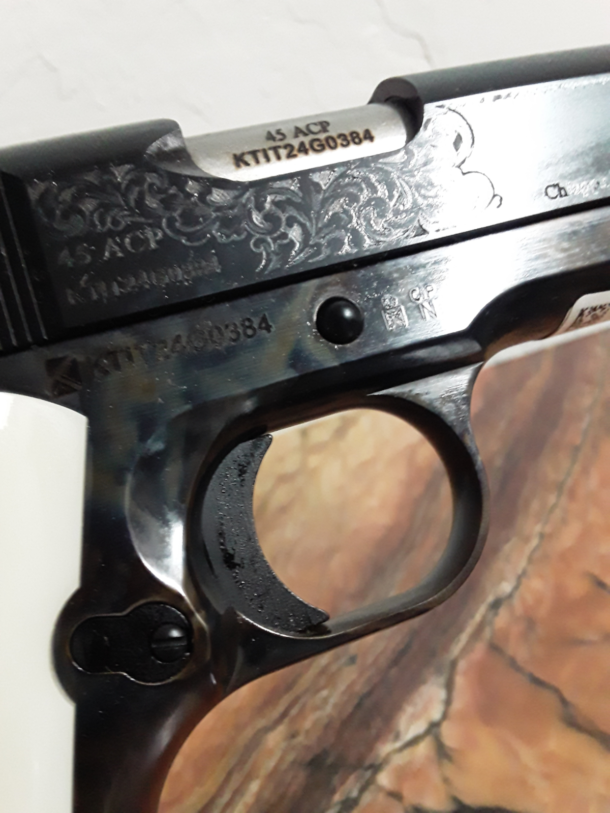 Charles Daly CD 1911 Case Color Masterpiece and ENGRAVED 45 ACP BLOW ...