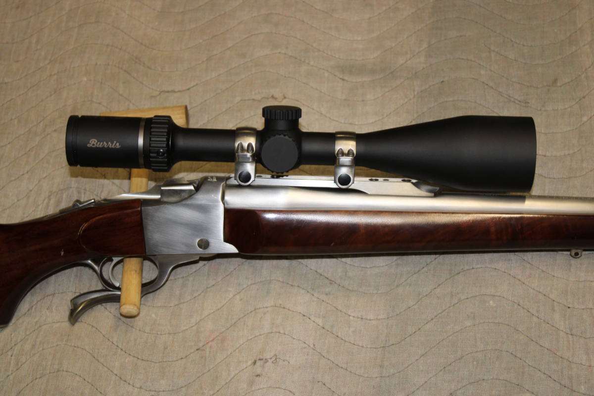 Ruger # 1 300 Win. Stainless Custom Walnut Stock With Burris 6.5-20x ...
