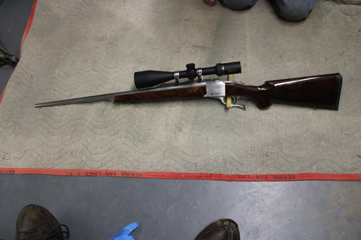 Ruger # 1 300 Win. Stainless Custom Walnut Stock With Burris 6.5-20x ...