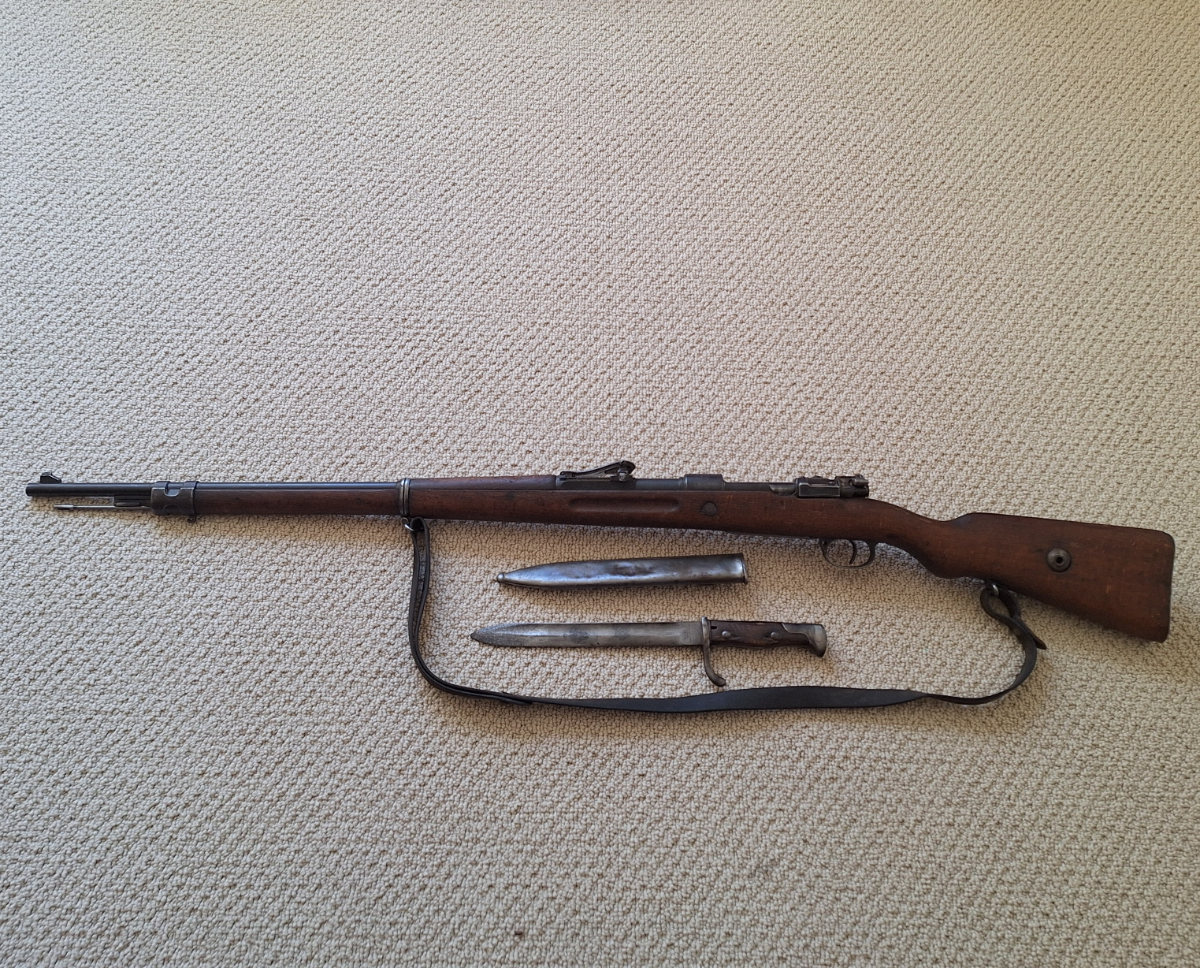 Ww I German Model 1898 Gew Long Rifle 8mm Mauser Made 1917 With Bayonet ...
