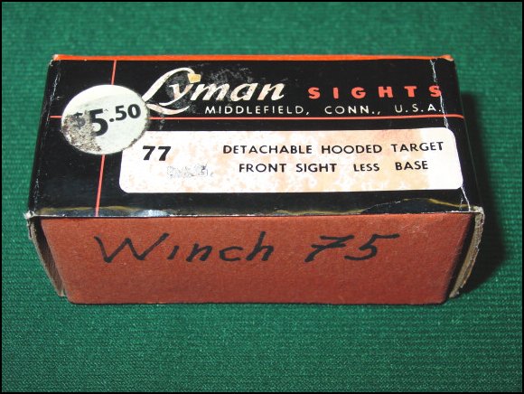 Lyman No. 77 Detachable Hooded Target Front Sight For Sale at ...