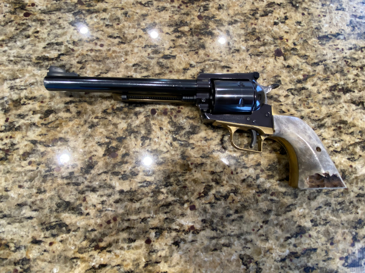 Ruger Super Blackhawk Factory Brass Frame Stag Grips Manufactured 1973 ...