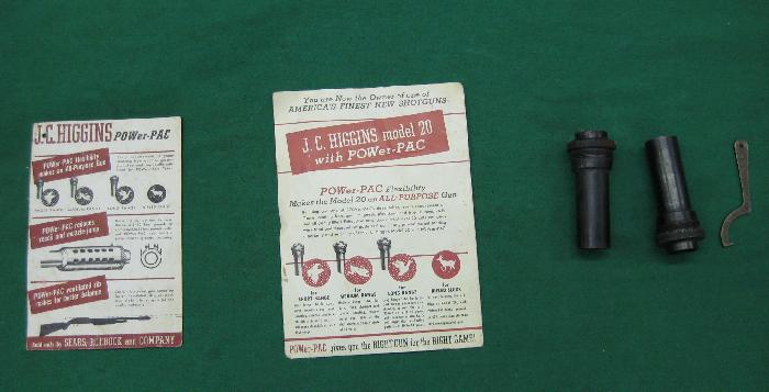 Jc Higgins Model 20 12ga Pump W/ Power Pac Choke Manuel And Papers ...