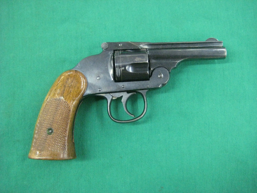 HARRINGTON & RICHARDSON TOP BREAK POCKET HAMMERLESS REVOLVER WOOD GRIPS ...
