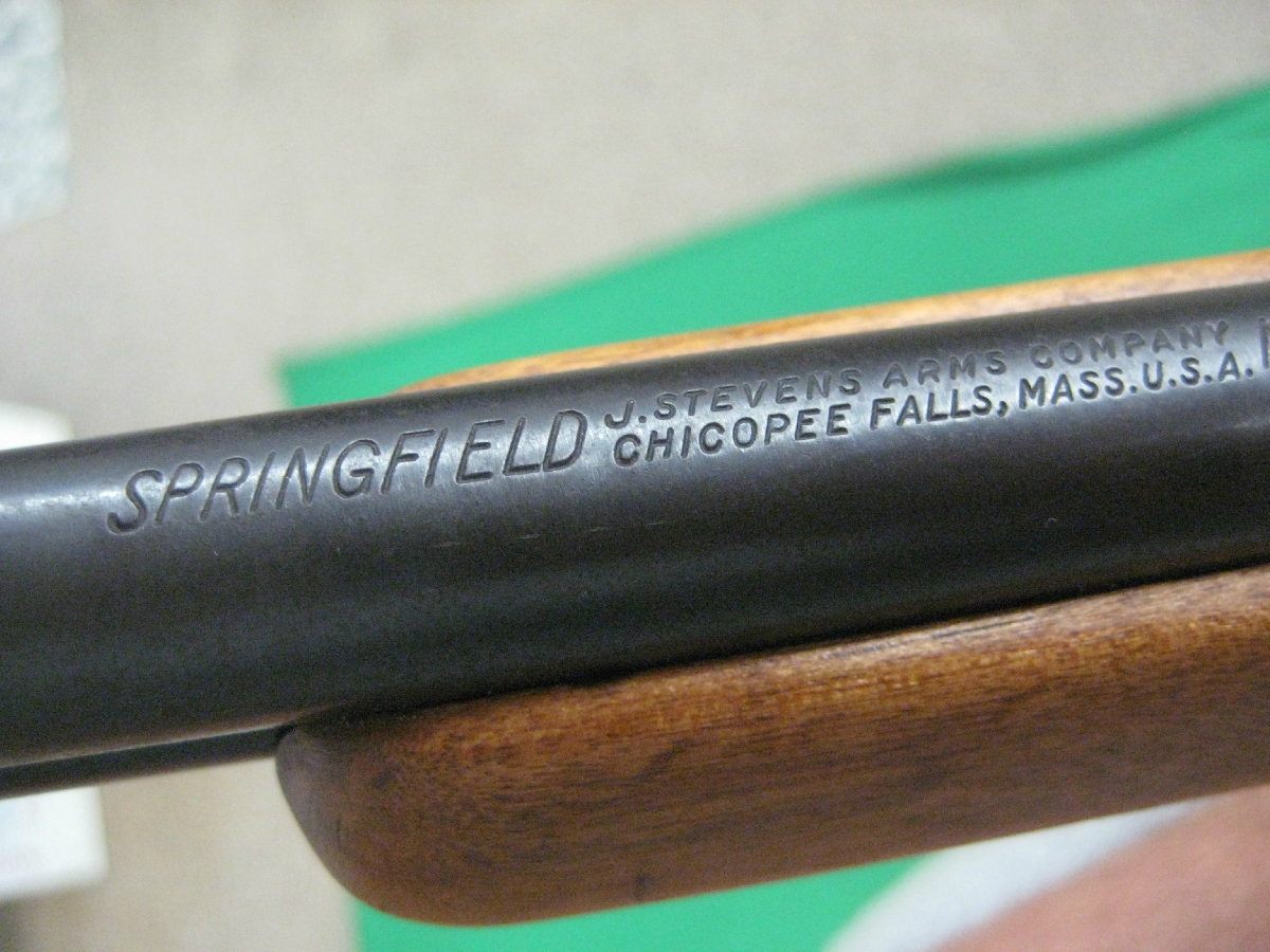 Springfield Stevens Model 87a Semi Auto Rifle Wood Stock Tube Fed Gill ...