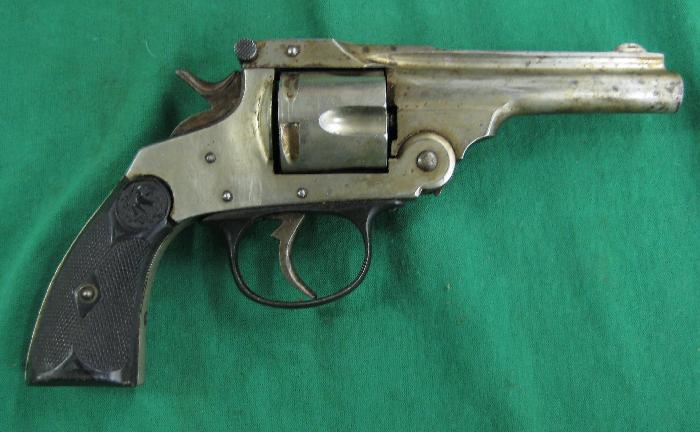 38 Cal. 1925 Nickel Pistol Like Smith Wesson Break Open Revolver Curio ...