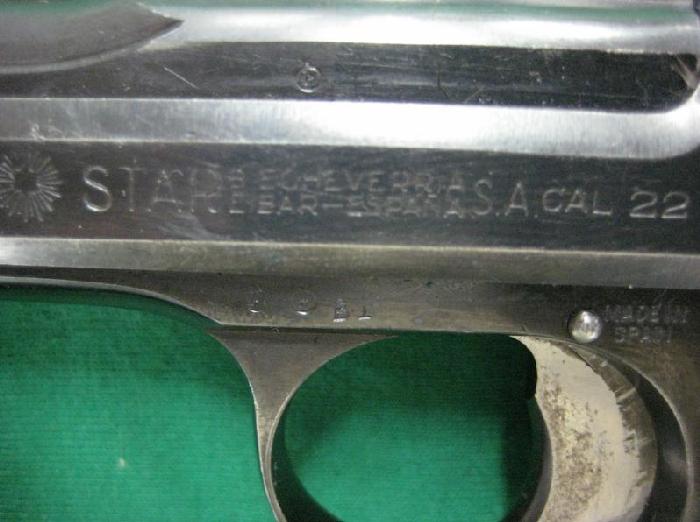 Star B Echeverria 22lr Semi Pistol Model 7 Sport W/ Extra Clip Older ...