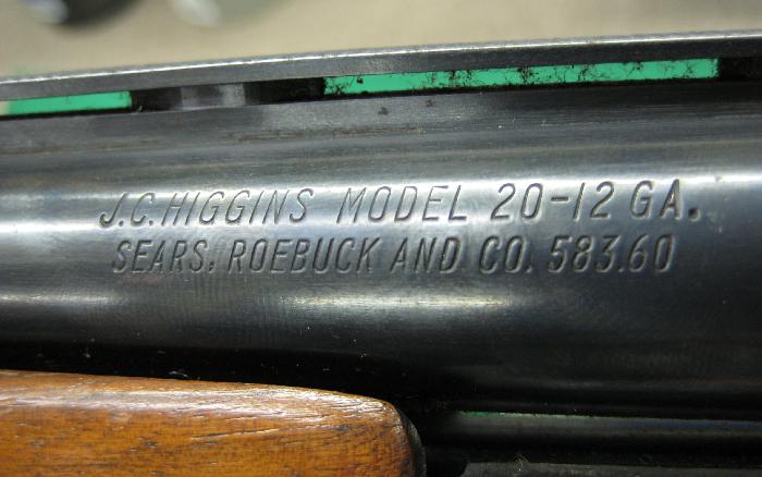 Jc Higgins Model 20 12ga Pump W/ Power Pac Choke Manuel And Papers ...