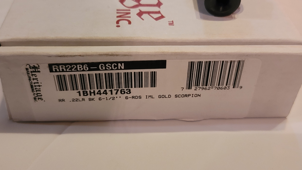 Heritage Rough Rider Scorpion Rr22b6-Gscn .22 Lr For Sale at GunAuction ...