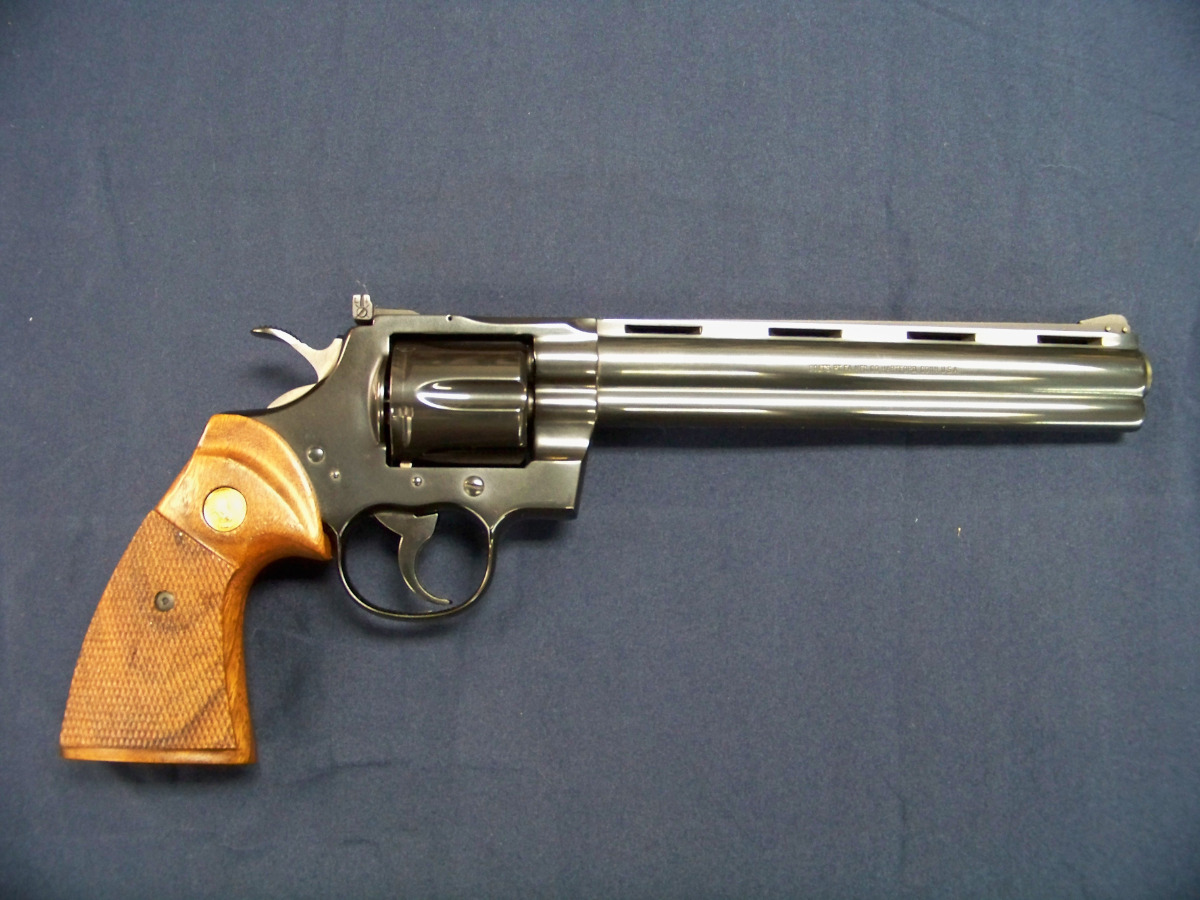 Colt 8 Inch Blued Python For Sale at GunAuction.com - 15237555